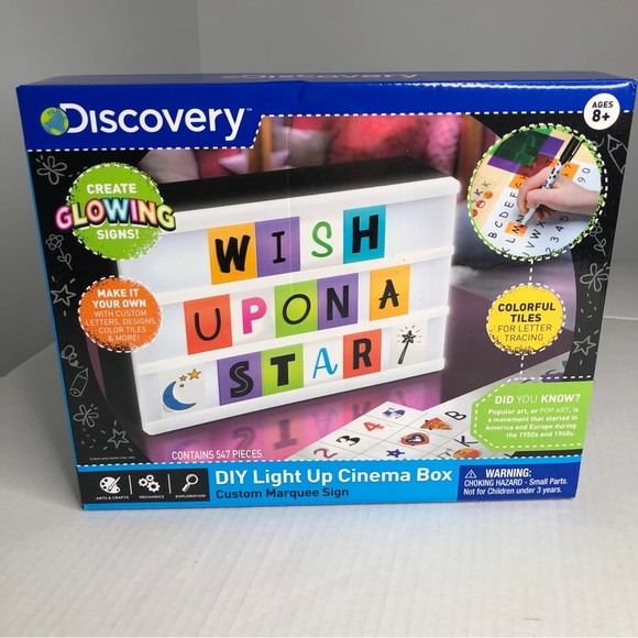 Discovery | Toys | Diy Light Up Cinema Box Customizable Backlit Message ...